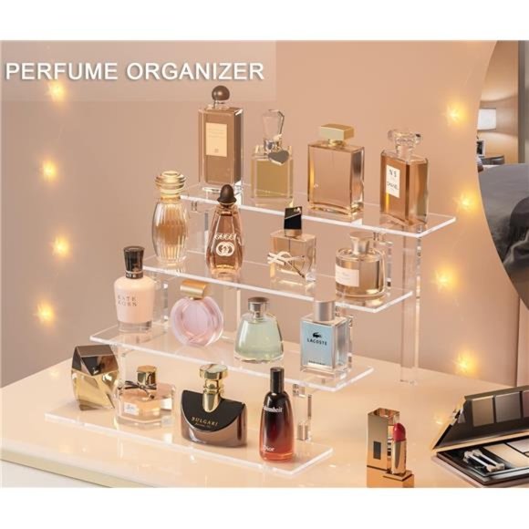 Dining | Acrylic Risers Display Stands 9 Perfume Organizer Clear ...